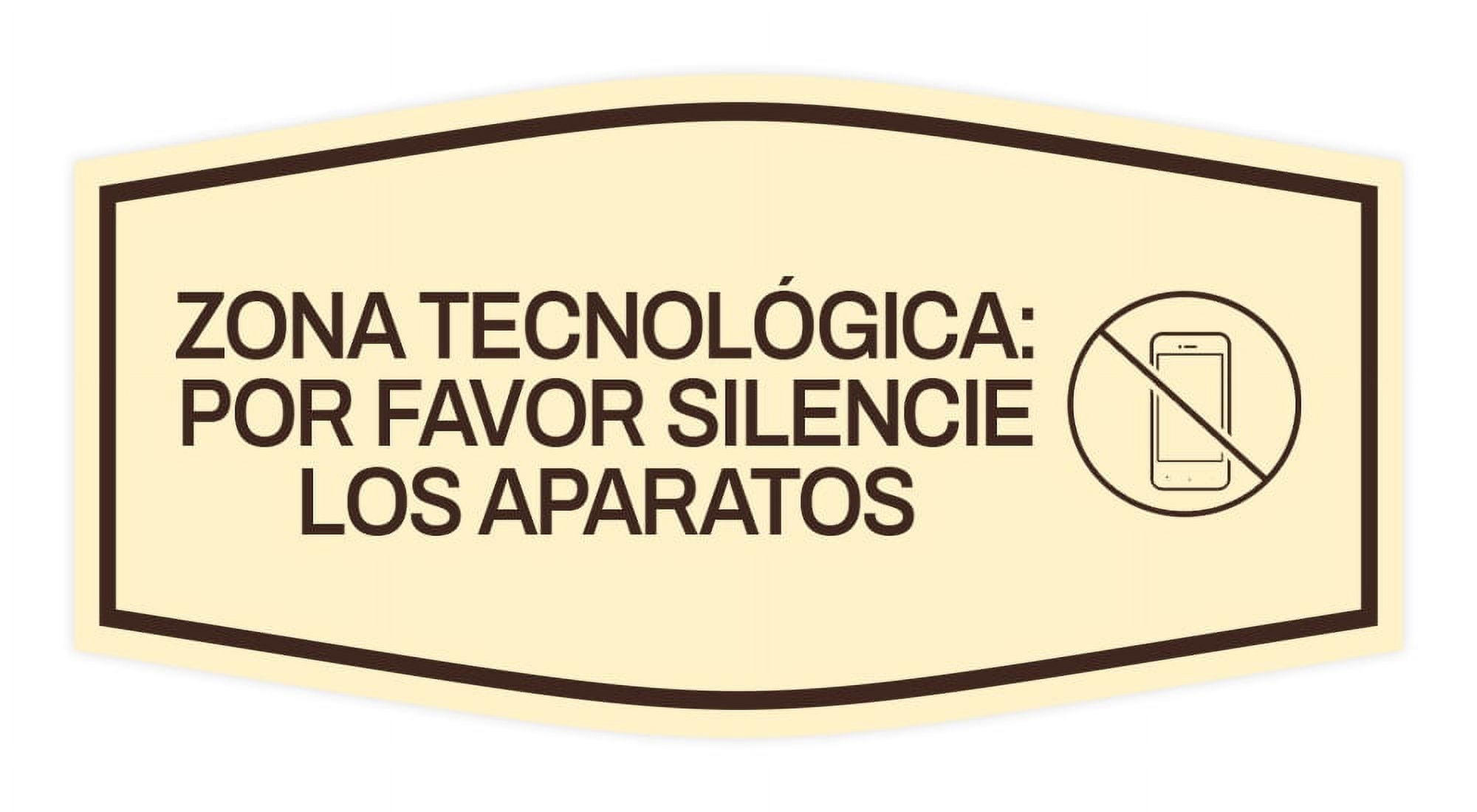 Signs ByLITA Fancy Zona Tecnologica: Por favor silencie los aparatos ...