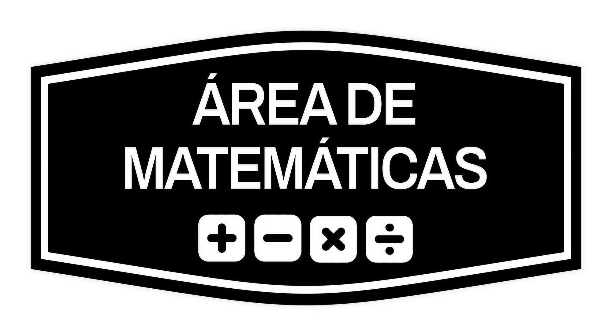 Signs ByLITA Fancy área de matemáticas Easy Installation | Classroom ...