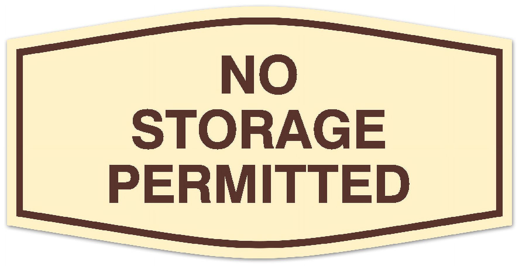Signs ByLITA Fancy No storage permitted Sign - Laser-Engraved Lettering | Durable ABS Plastic ...