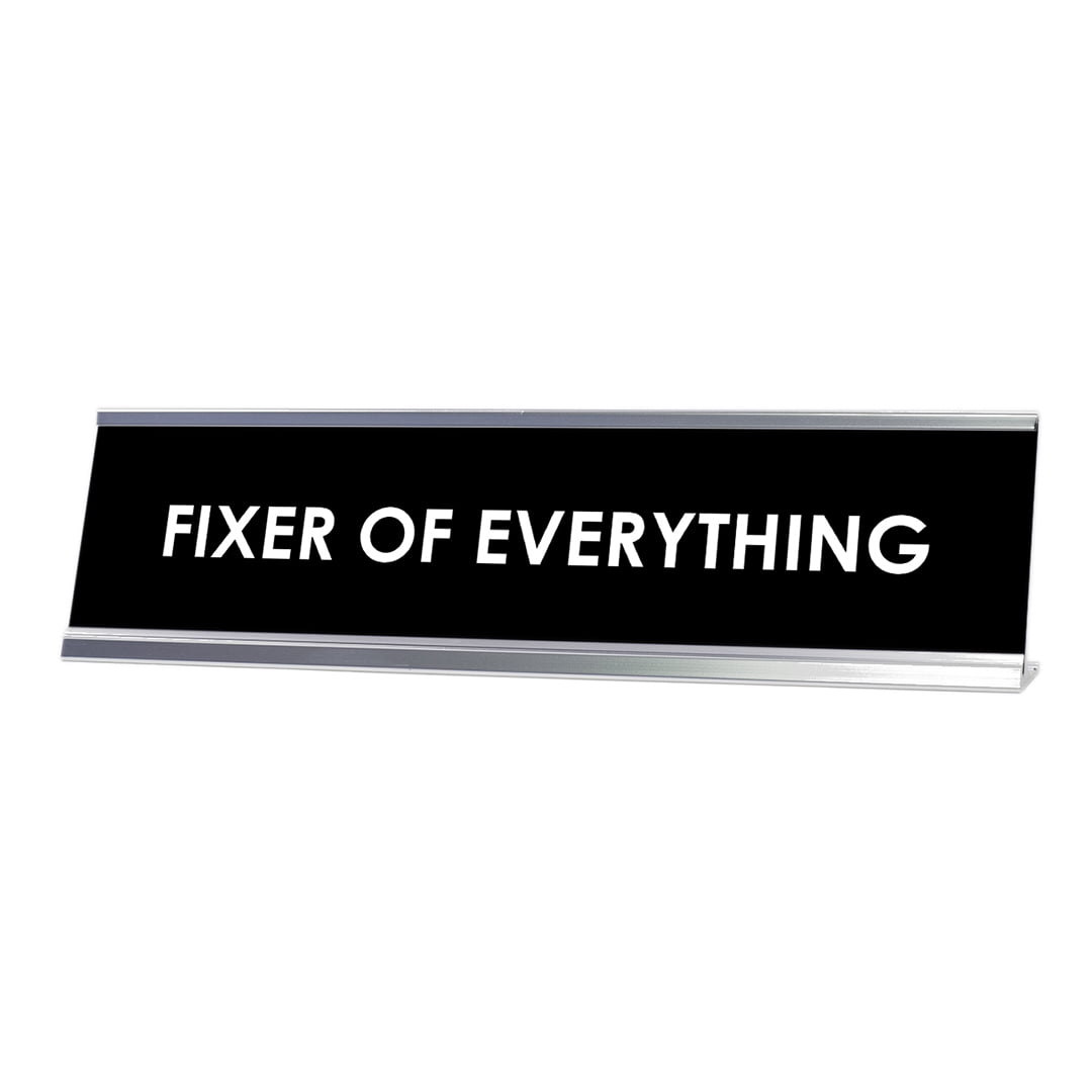 Signs ByLITA Fixer of Everything Desk Sign, novelty nameplate (2 x 8 ...
