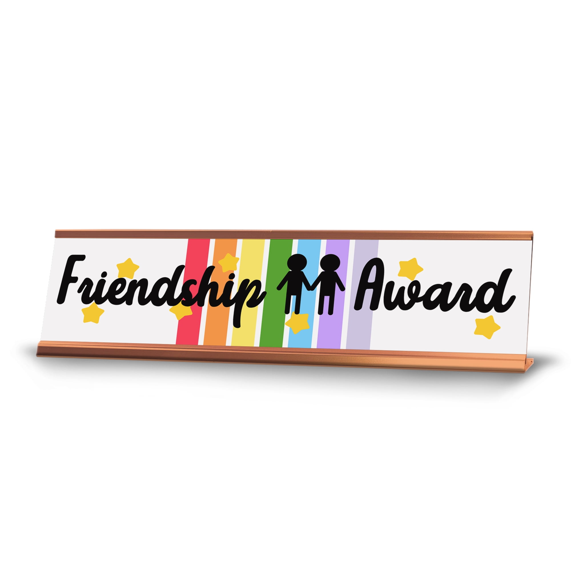 Signs ByLITA Friendship Award Gold Frame Desk Sign (2x8) - Walmart.com