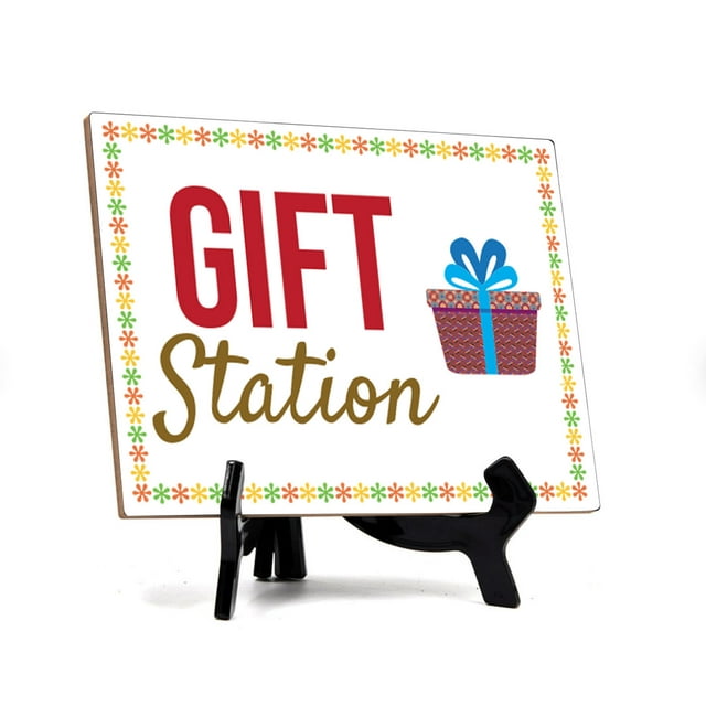 Signs ByLITA Gift Station, Table Sign with Acrylic Stand (6x8 ...