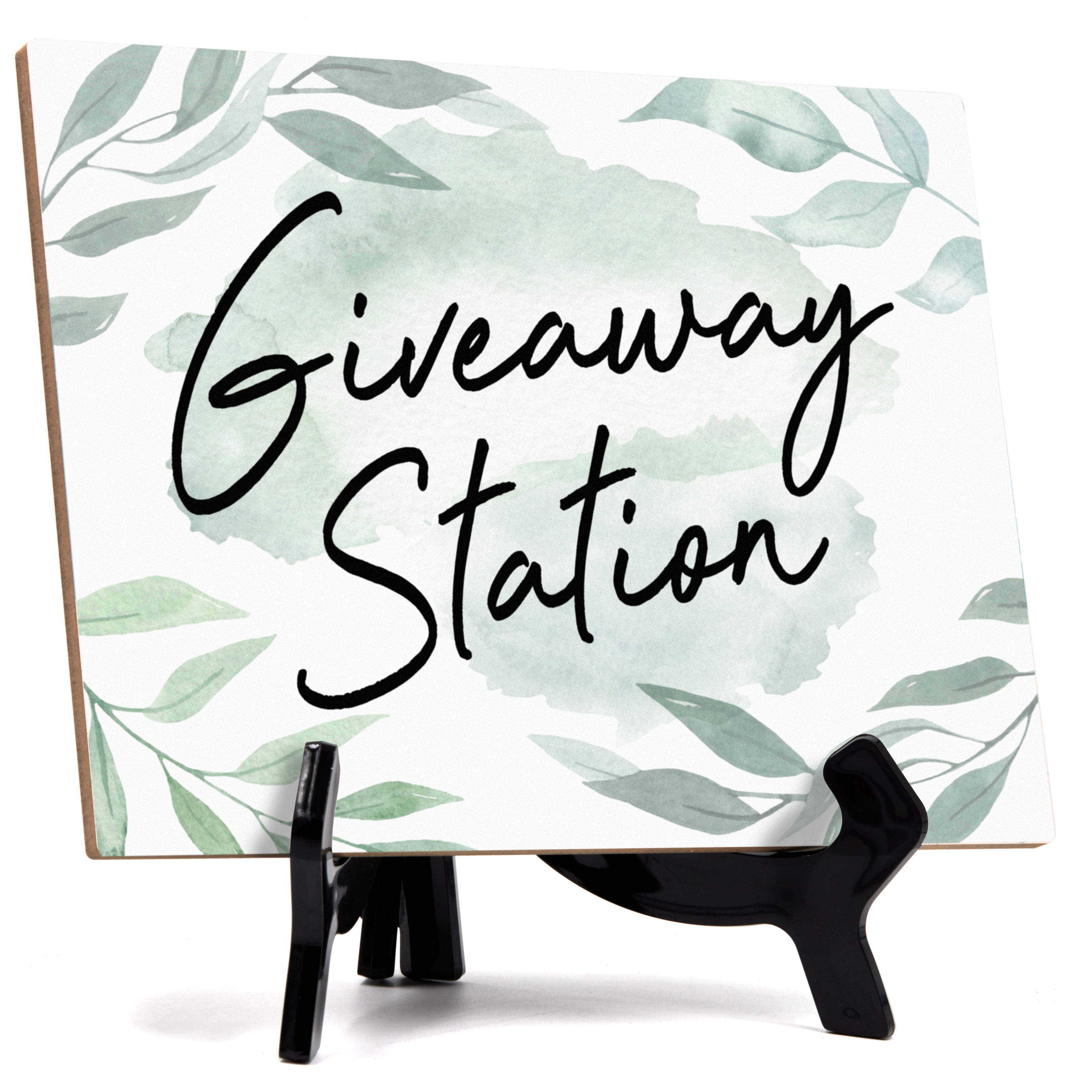 Signs ByLITA Giveaway Station Wedding Decoration Table Sign with ...