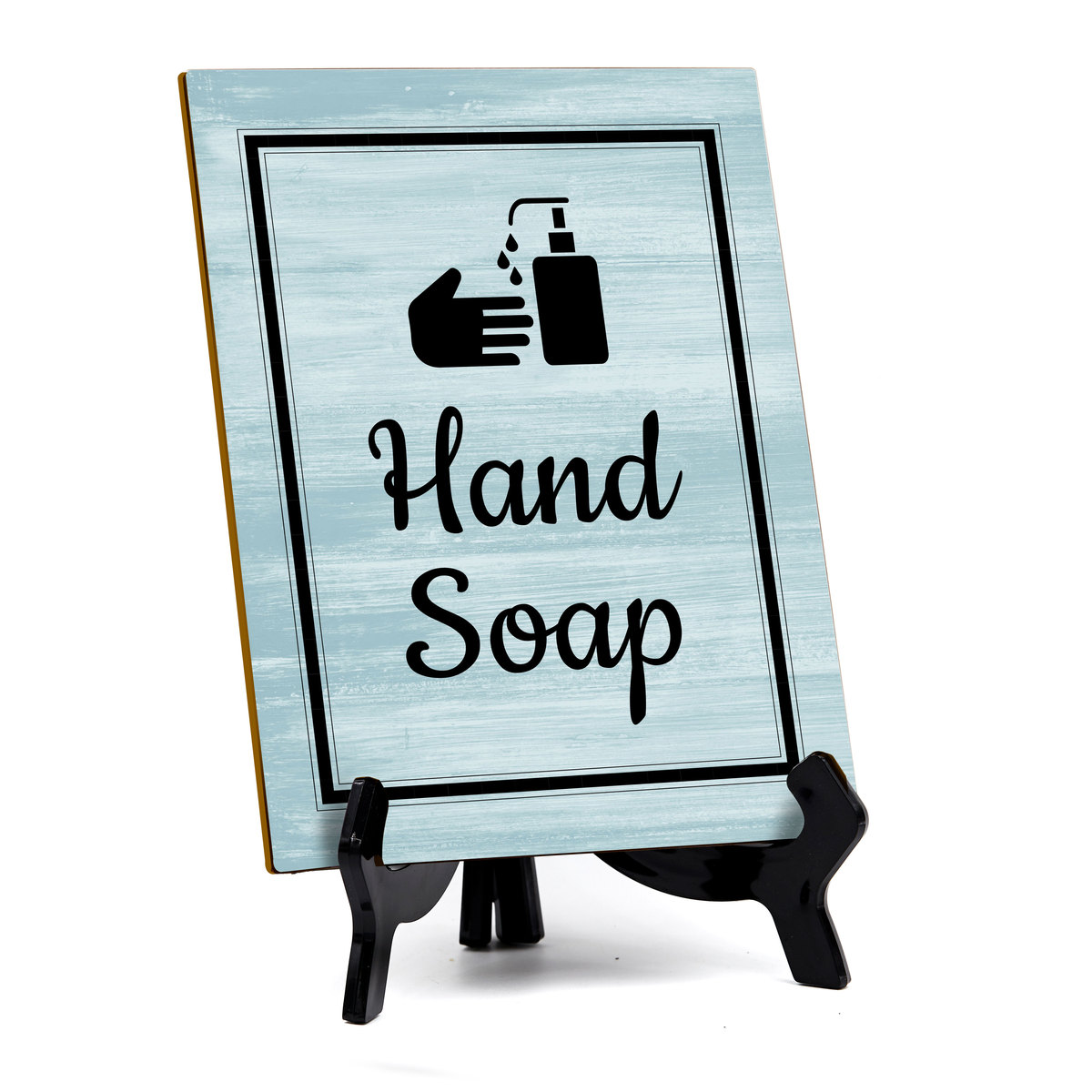 Signs ByLITA Hand Soap Restroom Table Sign with Acrylic Stand (6x8“) 1 ...