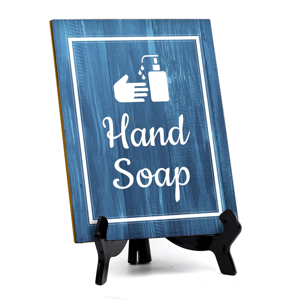 Signs ByLITA Hand Soap Restroom Table Sign with Acrylic Stand (6x8“) 2 ...