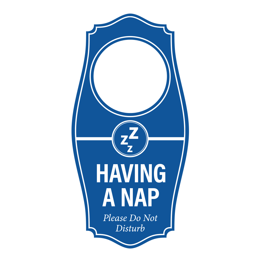 Signs ByLITA Having a Nap. Please Do Not Disturb Door Hanger - Blue, 4 ...