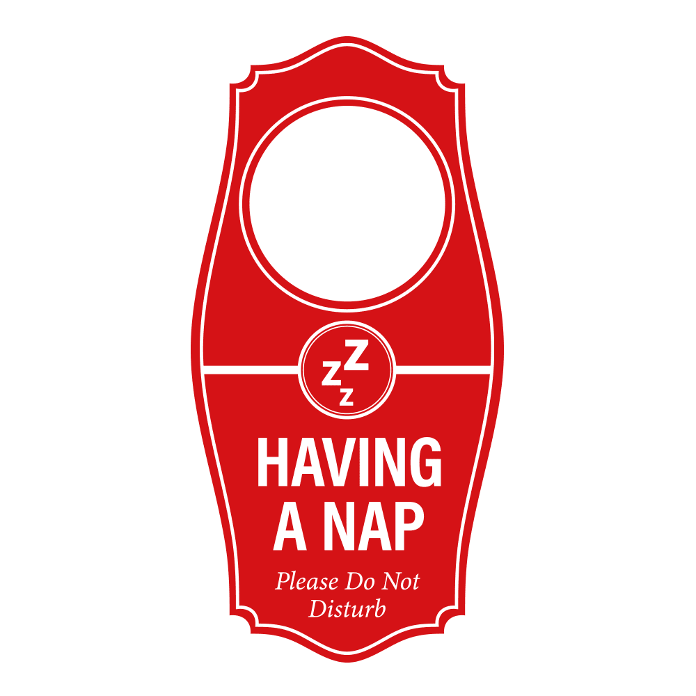 Signs ByLITA Having a Nap. Please Do Not Disturb Door Hanger - Red, 4 ...