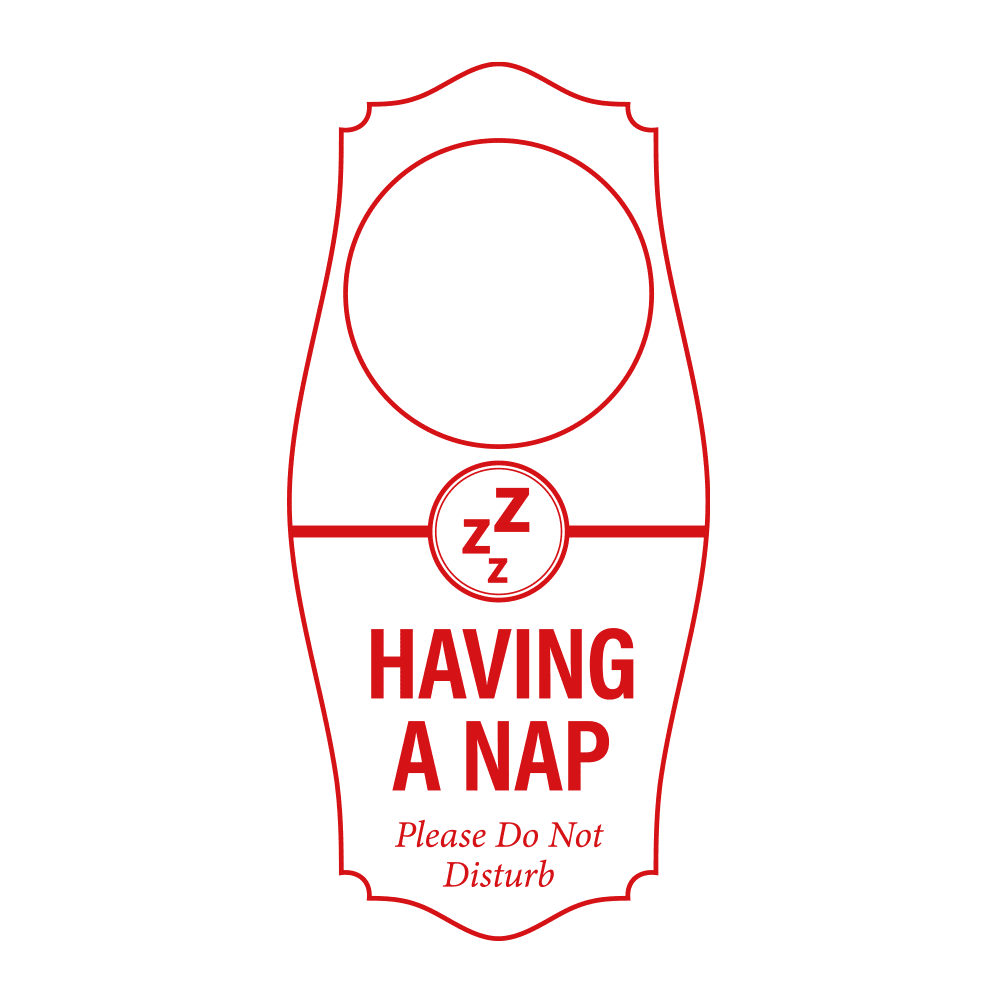 Signs ByLITA Having a Nap. Please Do Not Disturb Door Hanger - White ...