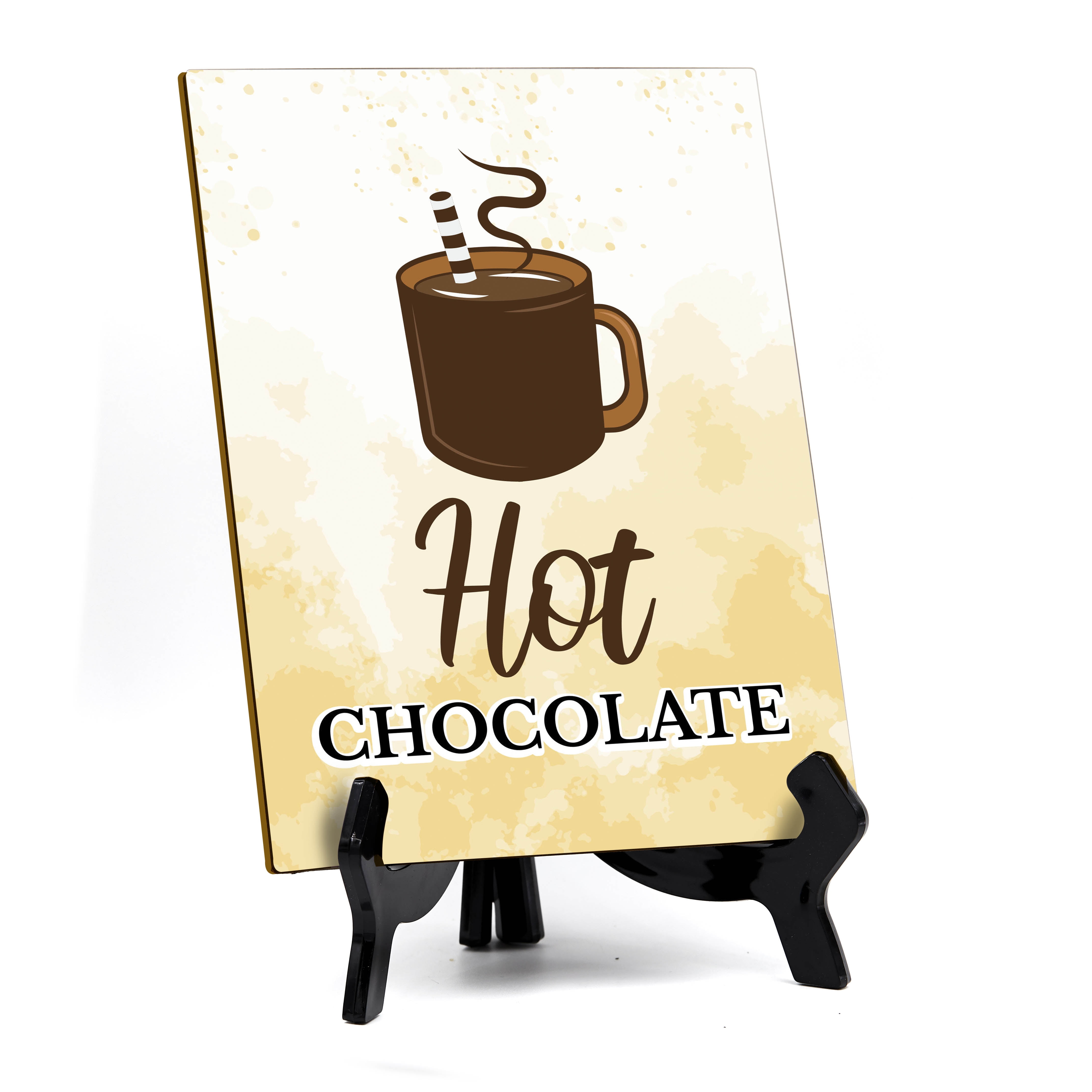Signs ByLITA Hot Chocolate, Table Sign with Acrylic Stand (6x8 ...