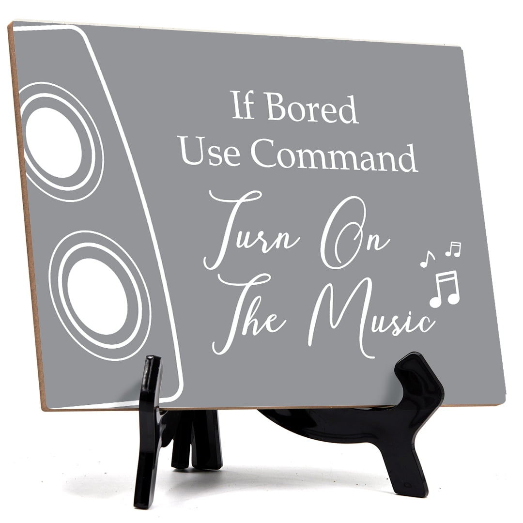 Signs ByLITA If Bored Use Command Turn On The Music Guest House Table ...