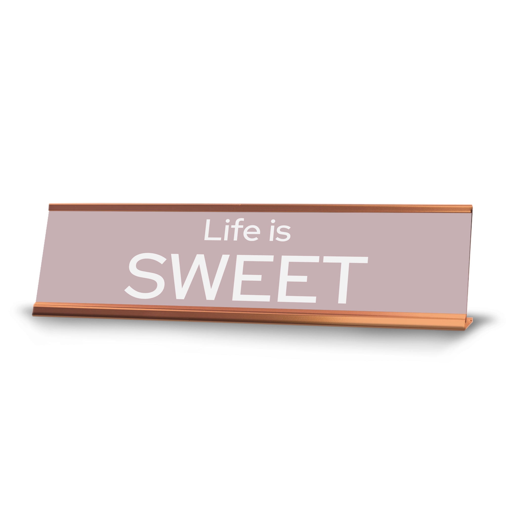 Signs ByLITA Life Is Sweet Gold Frame, Desk Sign (2x8") - Walmart.com
