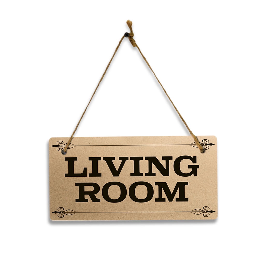 Signs ByLITA Living Room 5x10 Hanging Plus Wall or Door Sign | Home ...