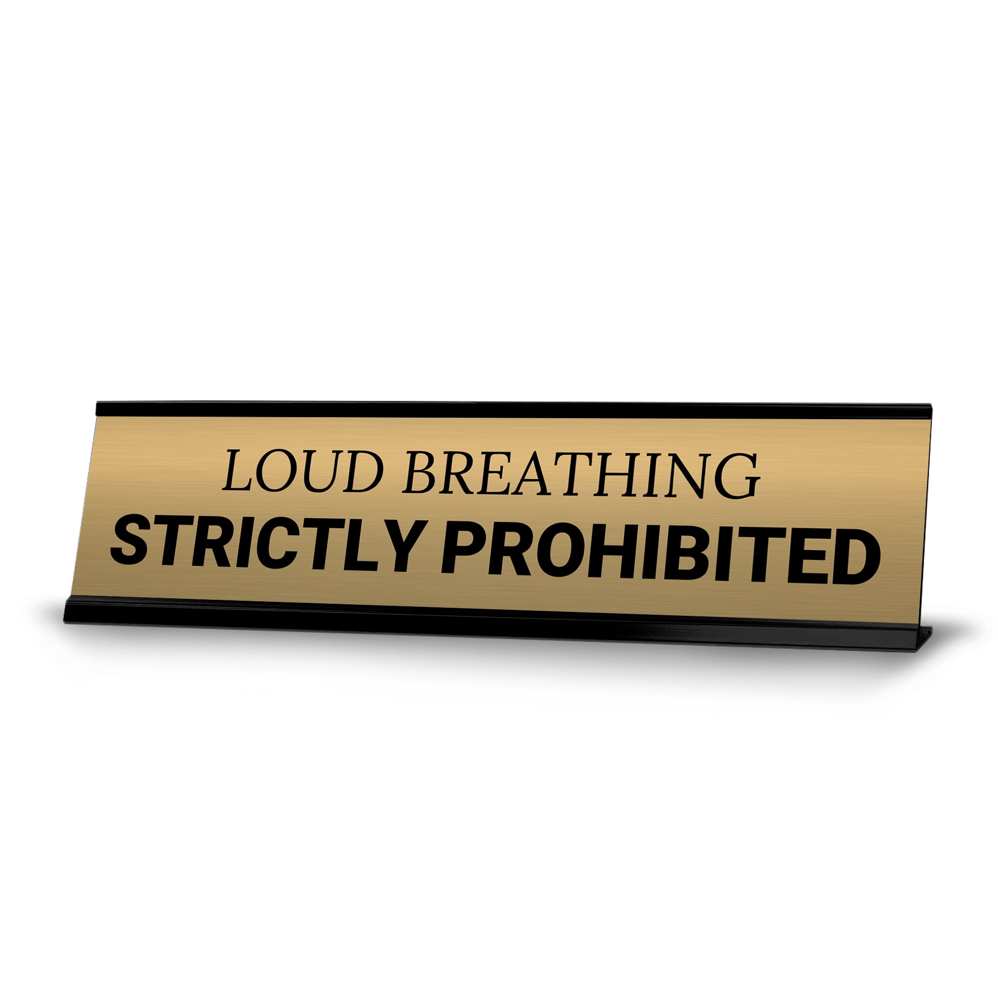 Signs ByLITA Loud Breathing Strictly Prohibited Office Decoration Gift ...