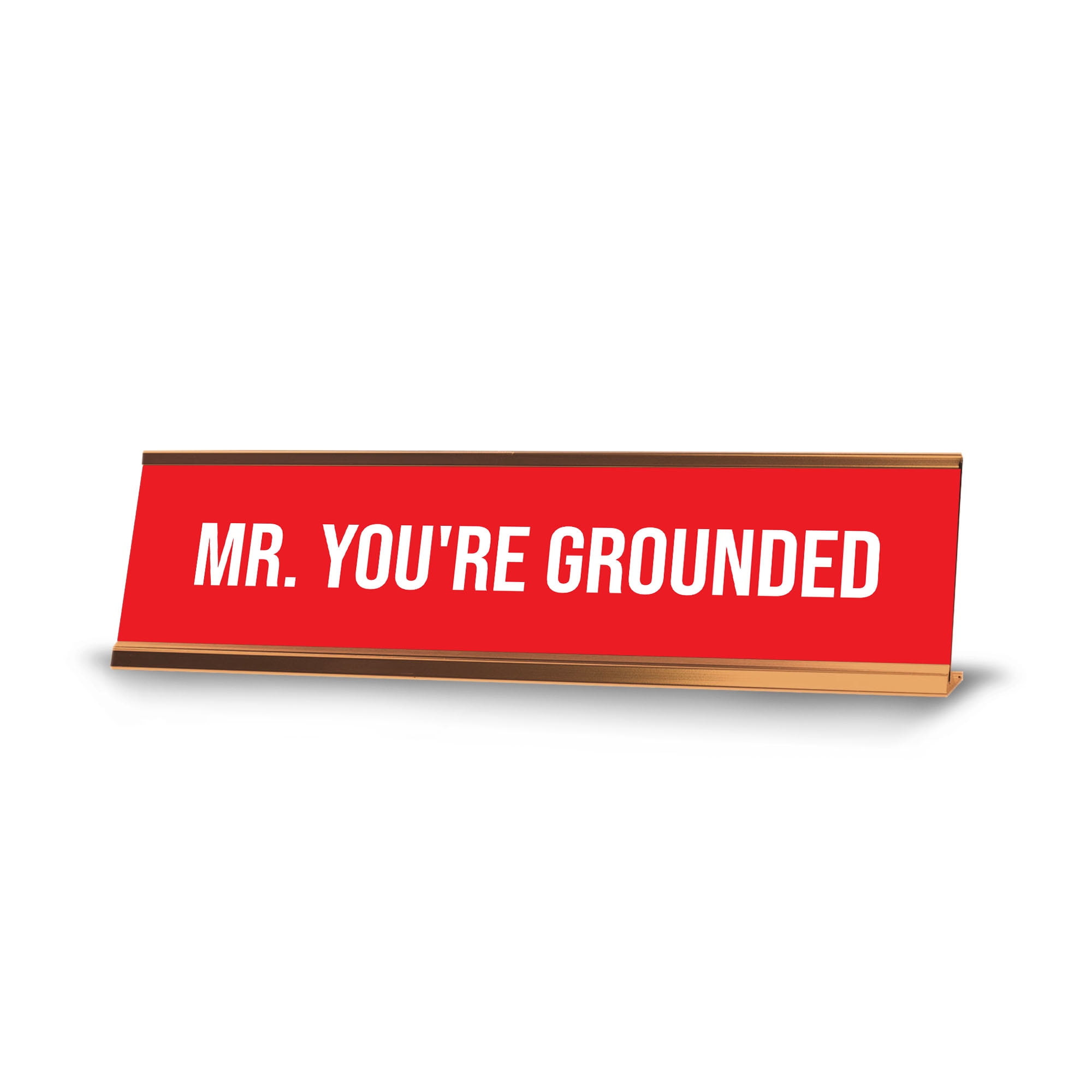 Signs ByLITA Mr. You're Grounded Gold Frame, Desk Sign (2x8") - Walmart.com
