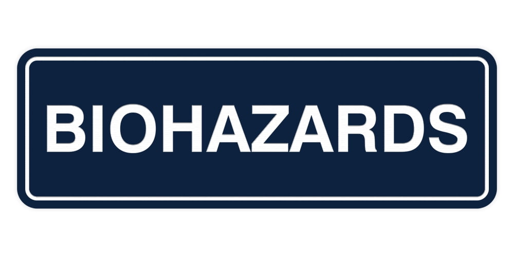 Signs ByLITA New Standard Biohazards Sign (Navy Blue / White) - Medium ...