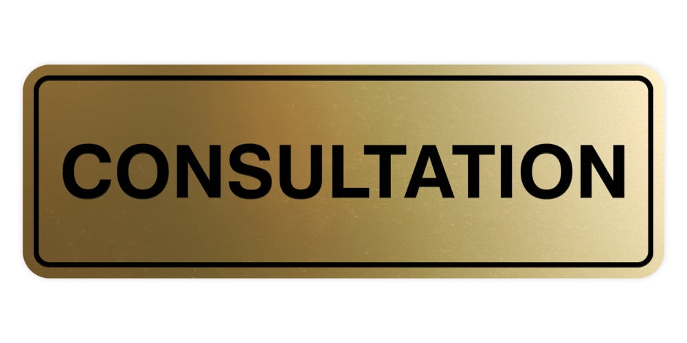 Signs ByLITA New Standard Consultation Sign (Brushed Gold) - Small ...