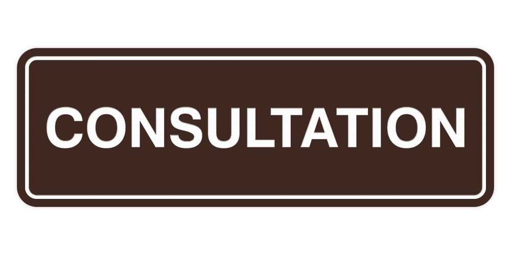 Signs ByLITA New Standard Consultation Sign (Dark Brown) - Large ...