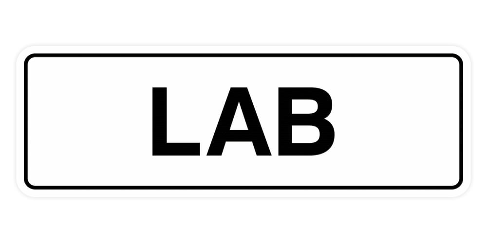 Signs ByLITA New Standard Lab Sign (White) - Small - Walmart.com