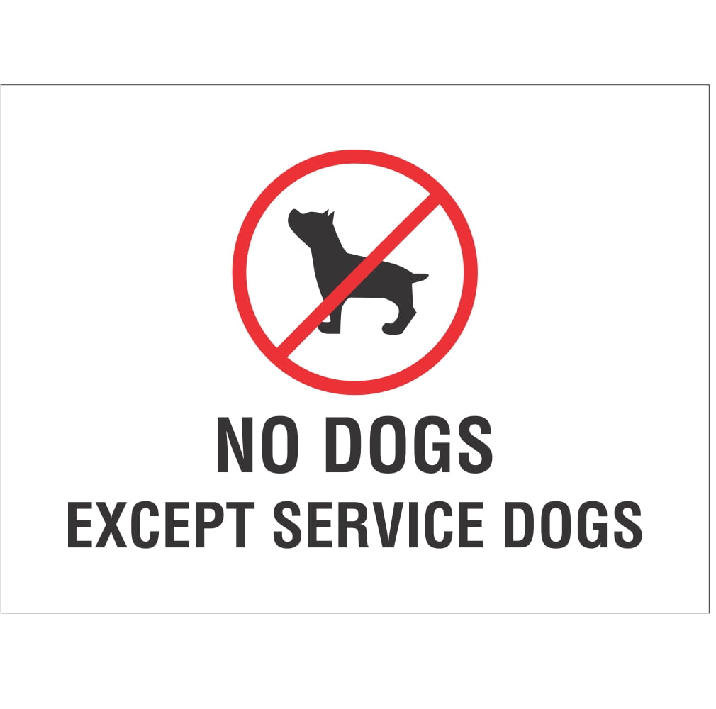 Signs ByLITA No Dogs Except Service Dogs | 9 x 12 Plastic Sign ...