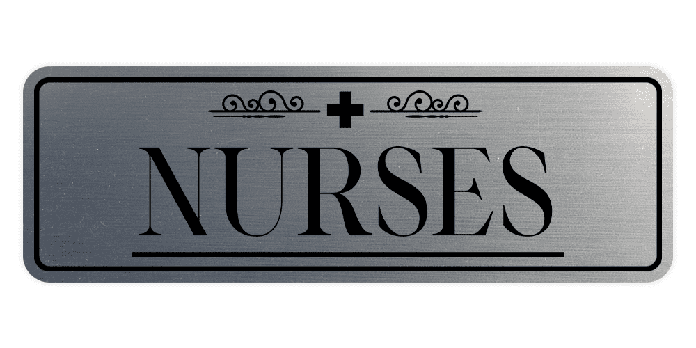 Signs ByLITA Nurses Graphic Medical Office Decor Sign (Brushed Gold ...