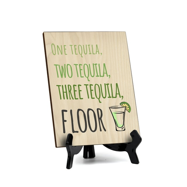Signs ByLITA One tequila, Two Tequila, Three Tequila, Floor, Table Sign ...