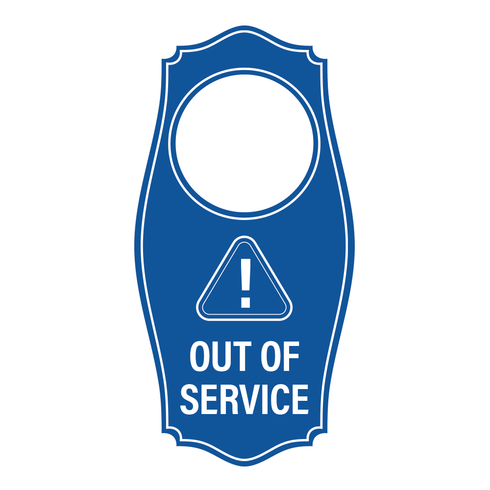 Signs ByLITA Out of Service Door Hanger - Blue, 4" x 8" - Walmart.com