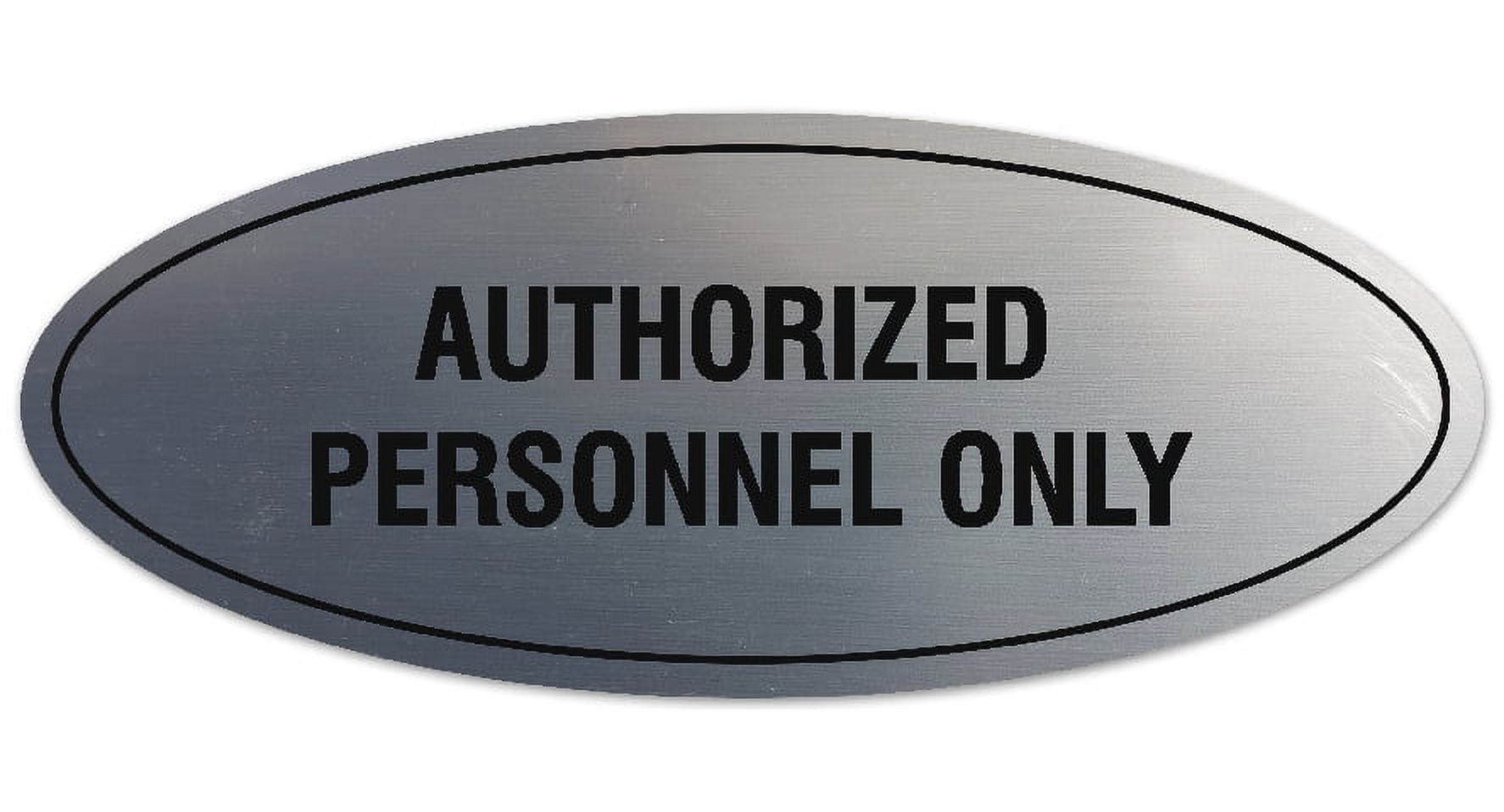 Signs ByLITA Oval Authorized Personnel Only Sign - Laser-Engraved ...