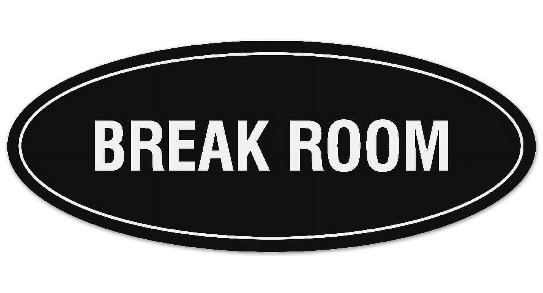 Signs ByLITA Oval Break Room Sign - Laser-Engraved Lettering | Durable ...