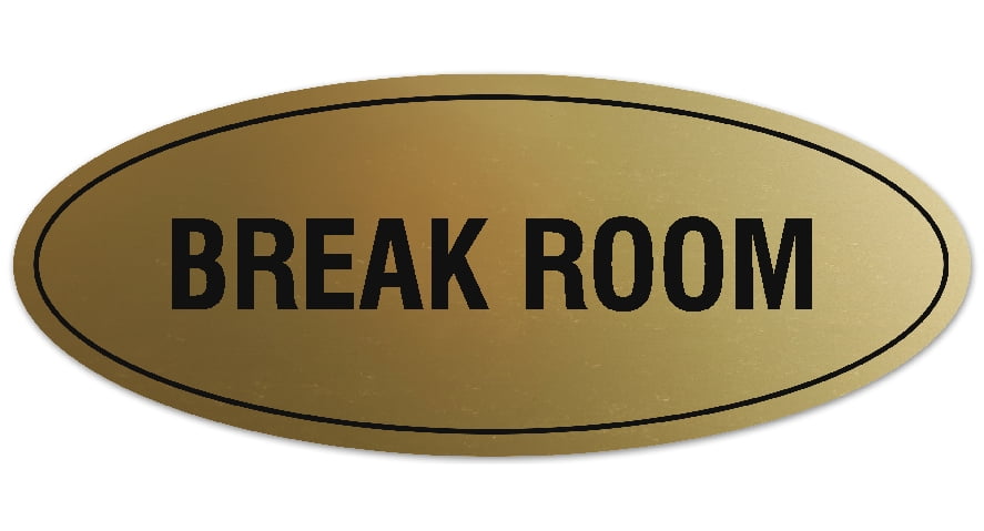 Signs ByLITA Oval Break Room Sign - Laser-Engraved Lettering | Durable ...