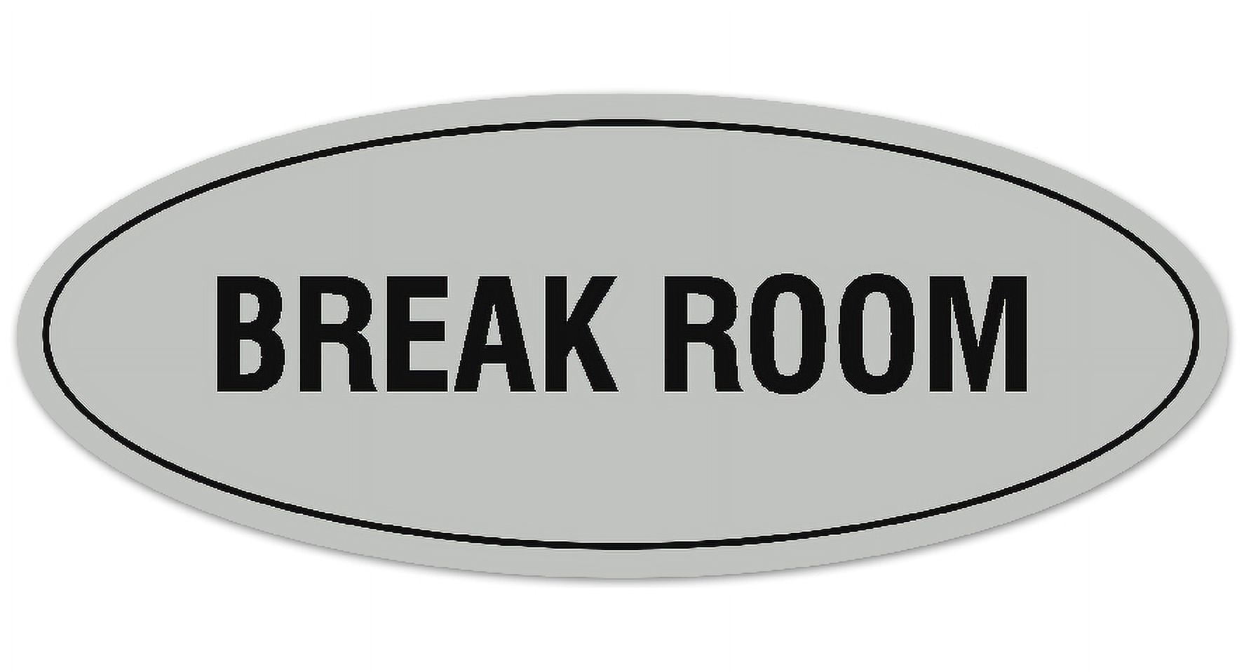 Signs ByLITA Oval Break Room Sign - Laser-Engraved Lettering | Durable ...