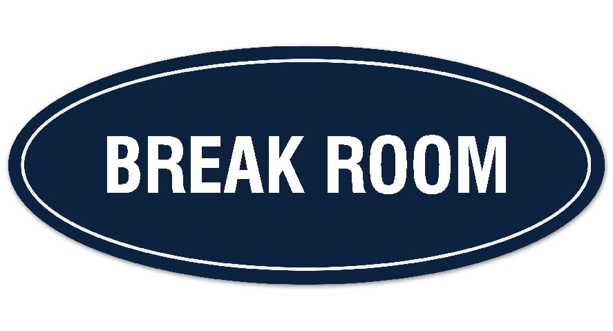 Signs ByLITA Oval Break Room Sign - Laser-Engraved Lettering | Durable ...