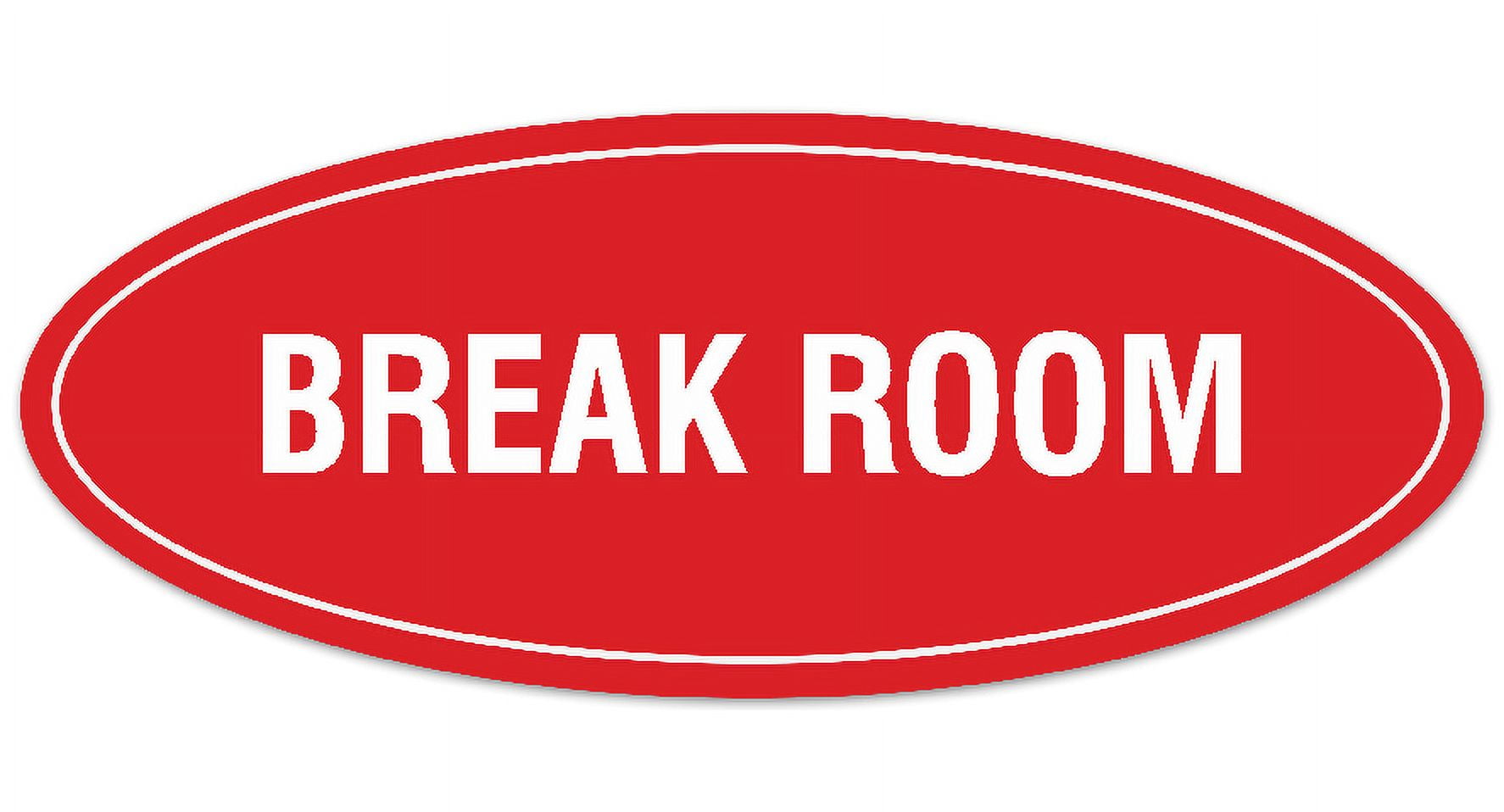 Signs ByLITA Oval Break Room Sign - Laser-Engraved Lettering | Durable ...
