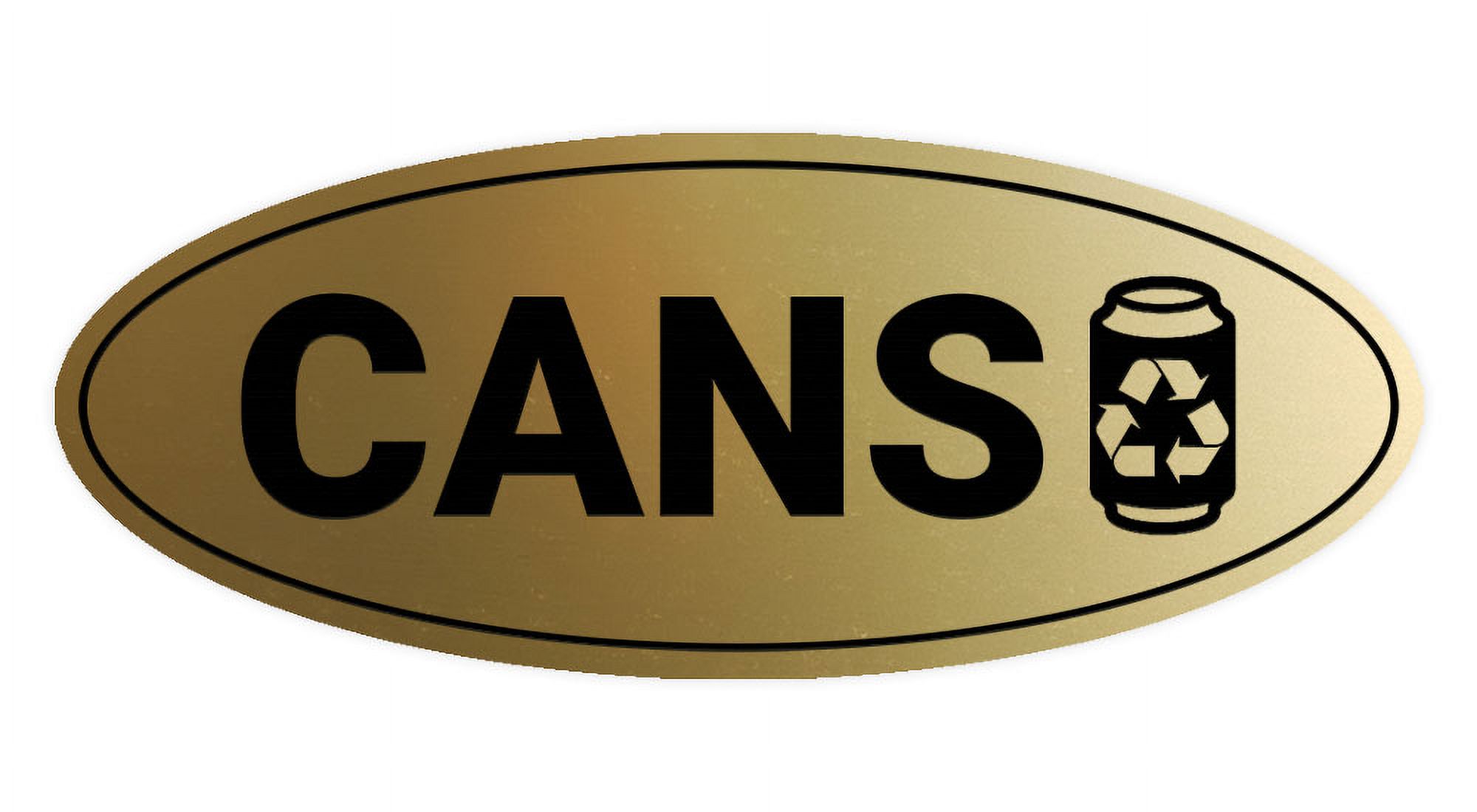 Signs ByLITA Oval Cans Sign - Laser-Engraved Lettering | Durable ABS ...