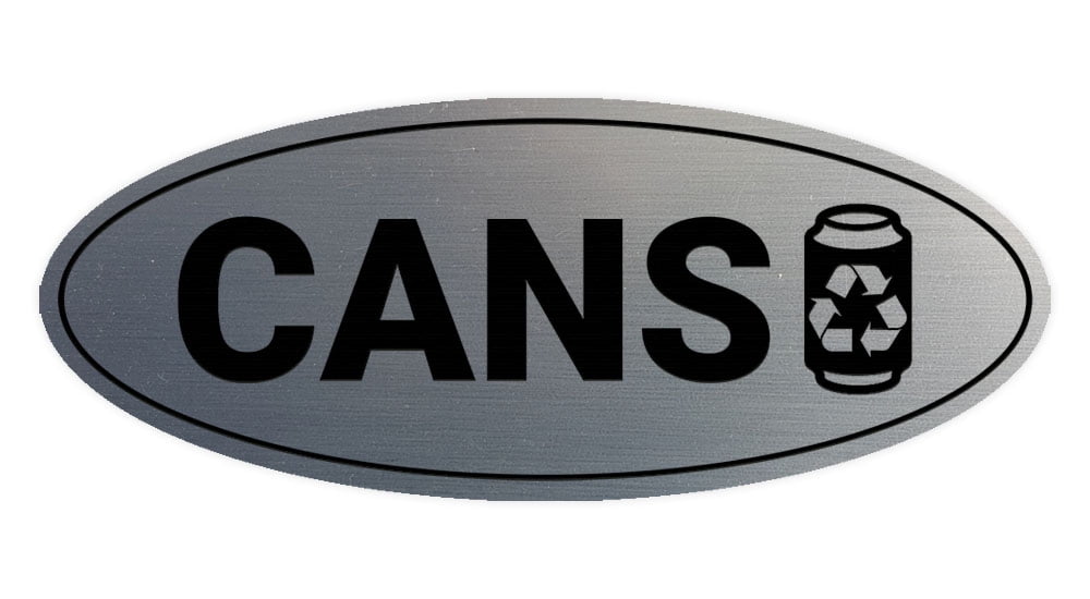 Signs ByLITA Oval Cans Sign - Laser-Engraved Lettering | Durable ABS ...