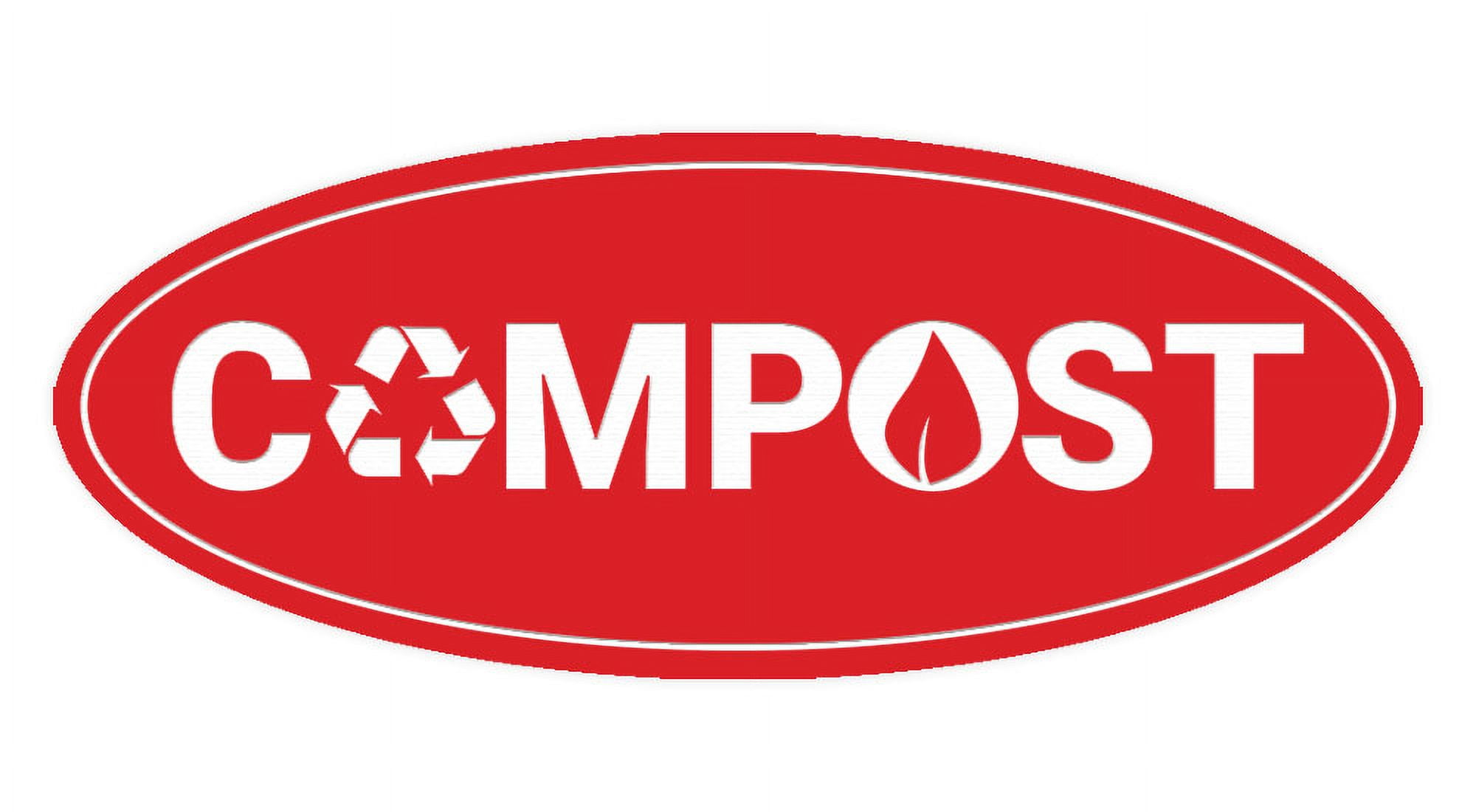 Signs ByLITA Oval Compost Sign - Laser-Engraved Lettering | Durable ABS ...