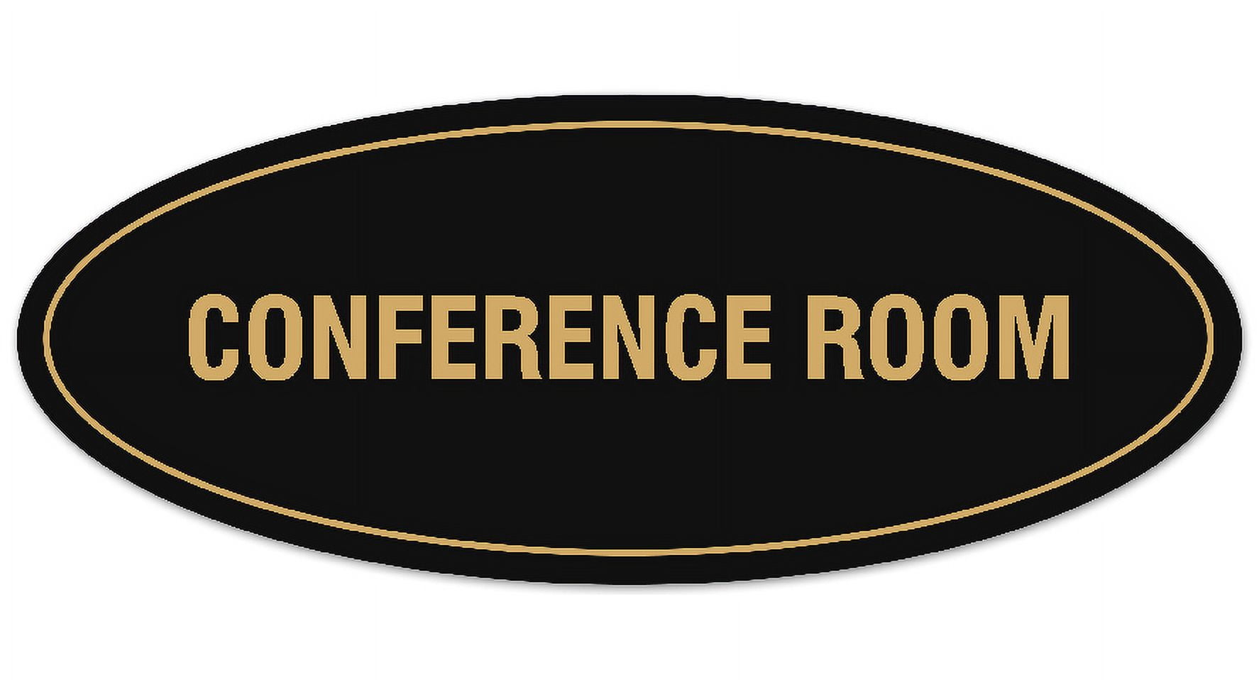 Signs ByLITA Oval Conference Room Sign - Laser-Engraved Lettering ...