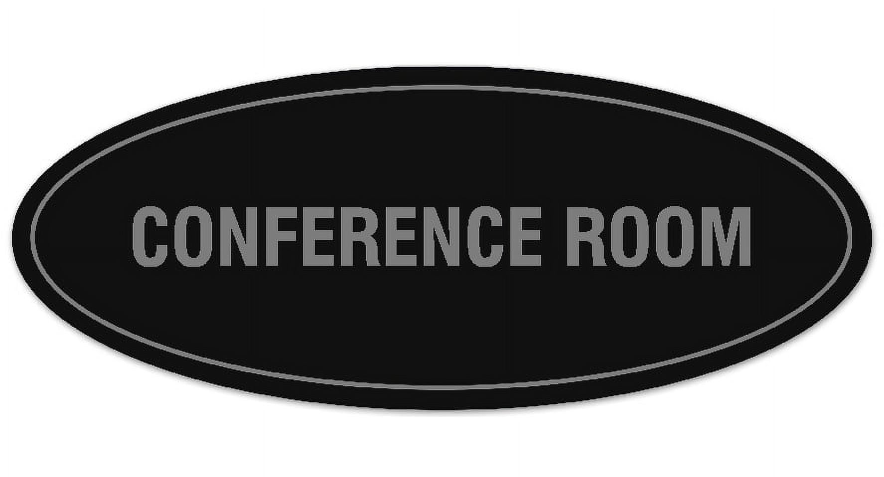 Signs ByLITA Oval Conference Room Sign - Laser-Engraved Lettering ...