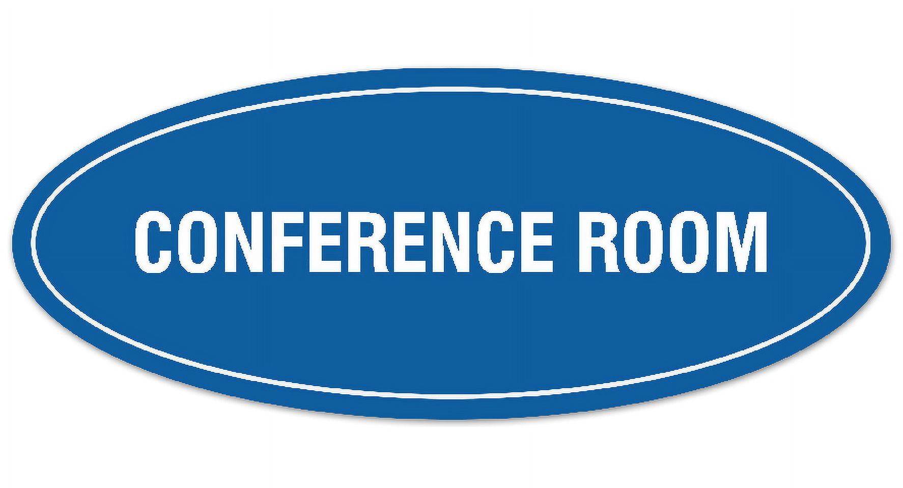 Signs ByLITA Oval Conference Room Sign - Laser-Engraved Lettering ...