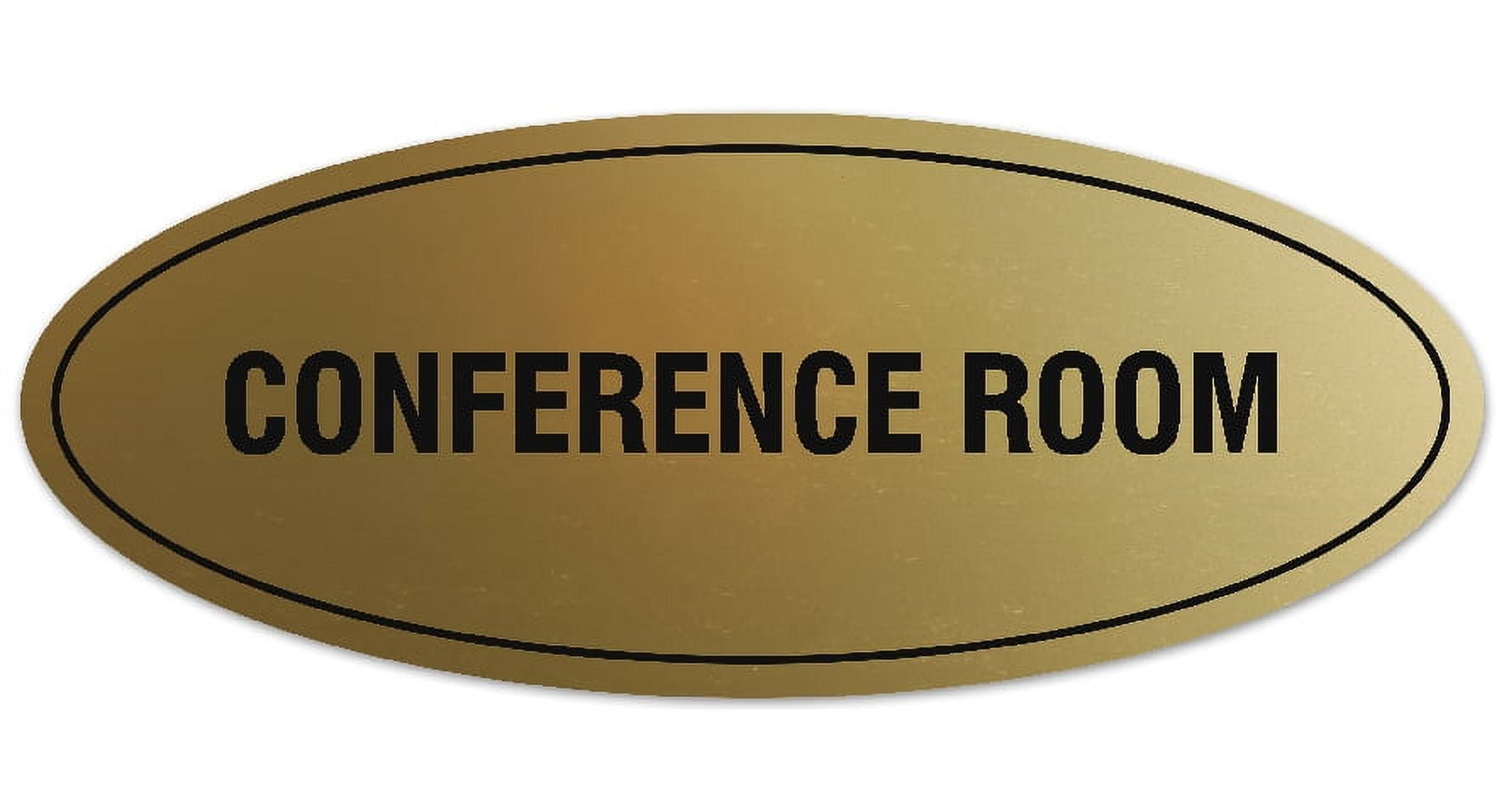 Signs ByLITA Oval Conference Room Sign - Laser-Engraved Lettering ...