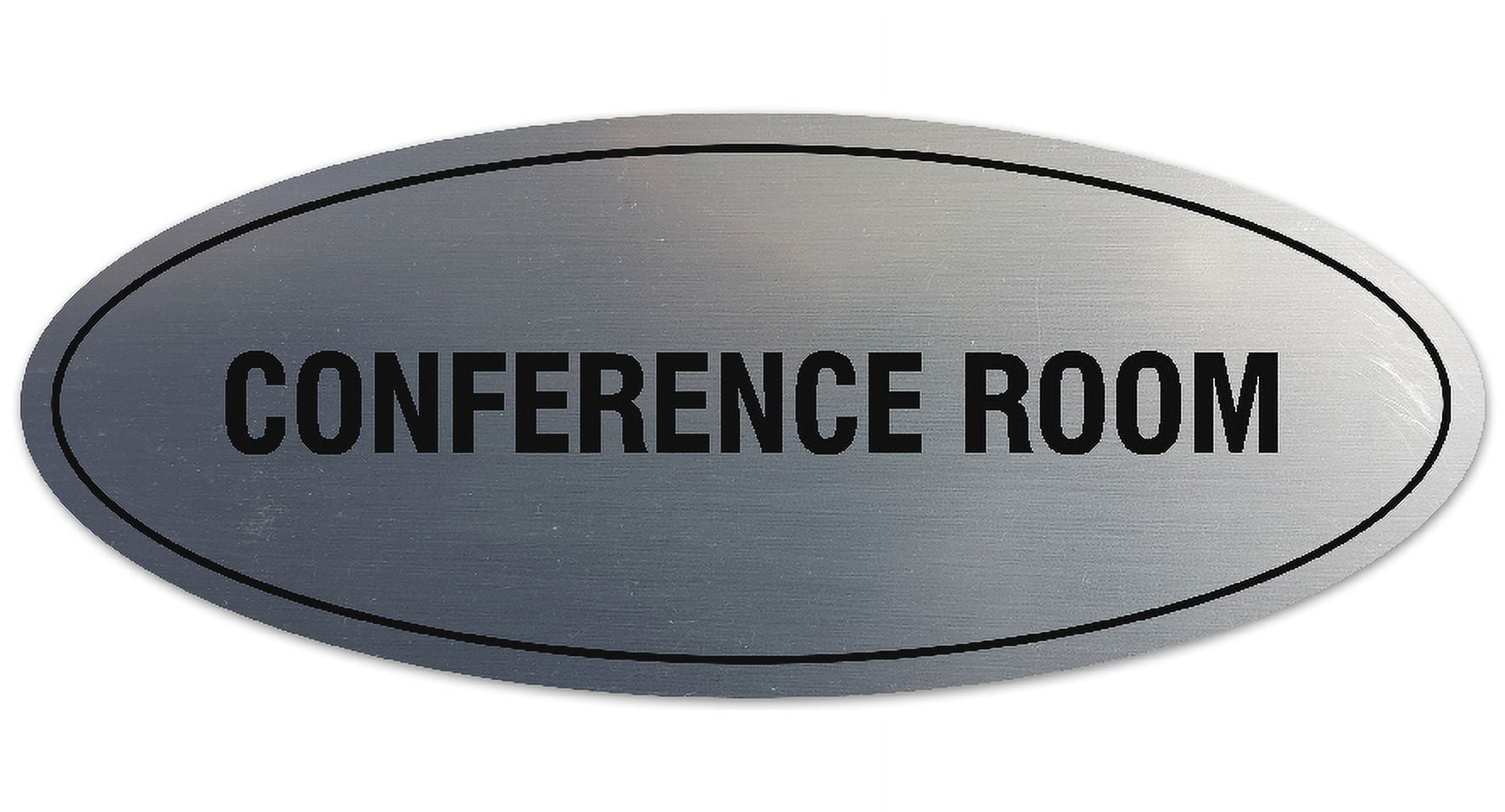 Signs ByLITA Oval Conference Room Sign - Laser-Engraved Lettering ...