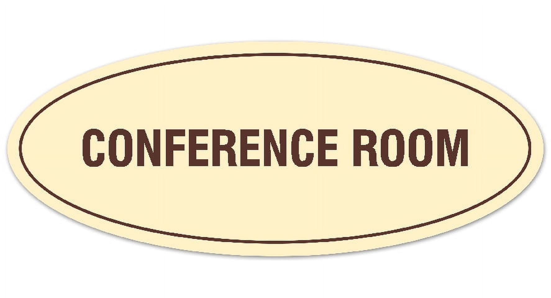 Signs ByLITA Oval Conference Room Sign - Laser-Engraved Lettering ...