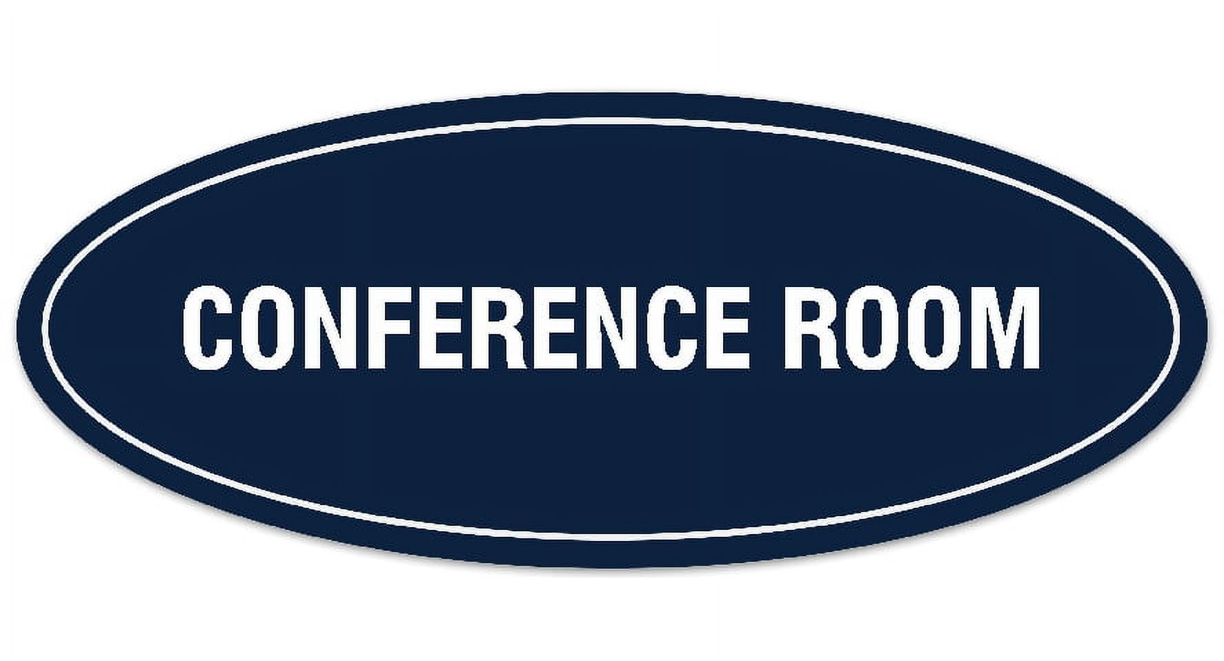 Signs ByLITA Oval Conference Room Sign - Laser-Engraved Lettering ...