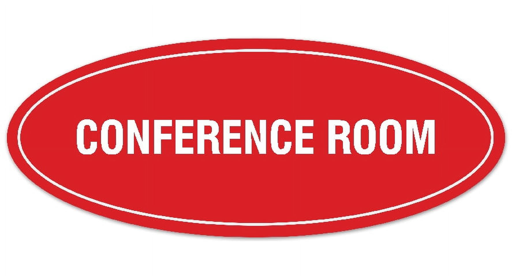 Signs ByLITA Oval Conference Room Sign - Laser-Engraved Lettering ...