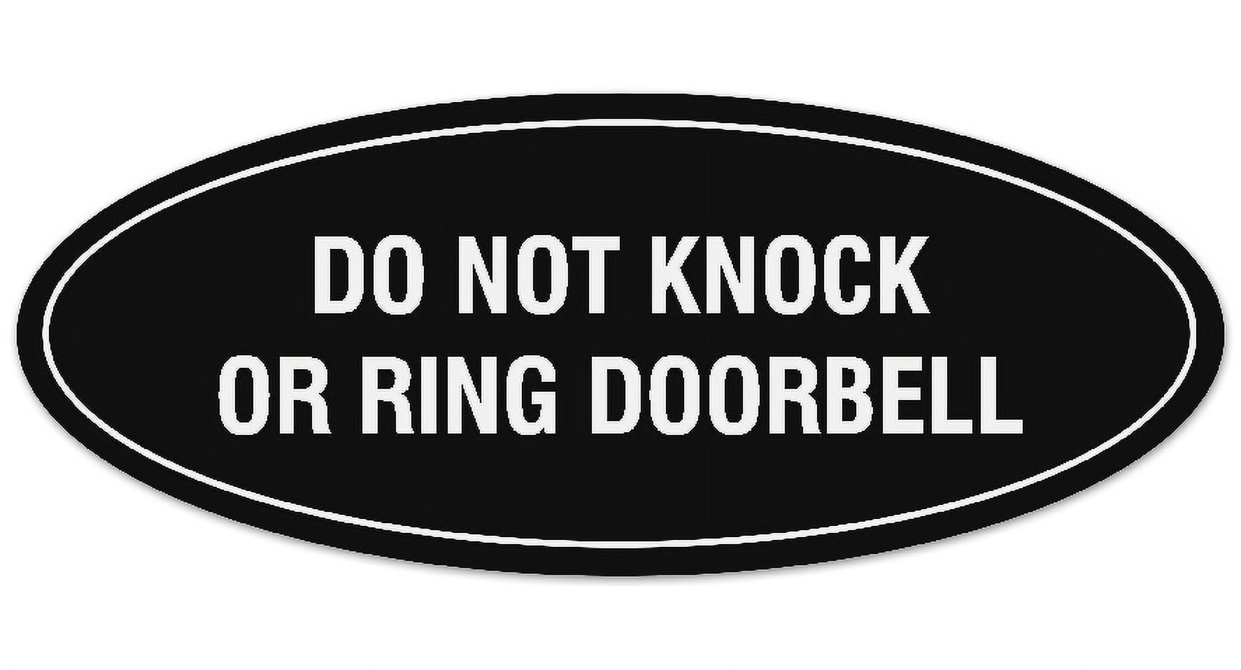 Signs ByLITA Oval DO NOT KNOCK OR RING DOORBELL Sign - Laser-Engraved ...