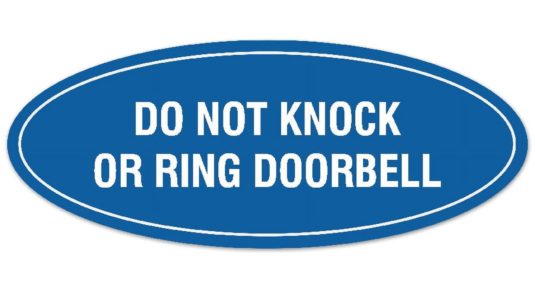 Signs ByLITA Oval DO NOT KNOCK OR RING DOORBELL Sign - Laser-Engraved ...