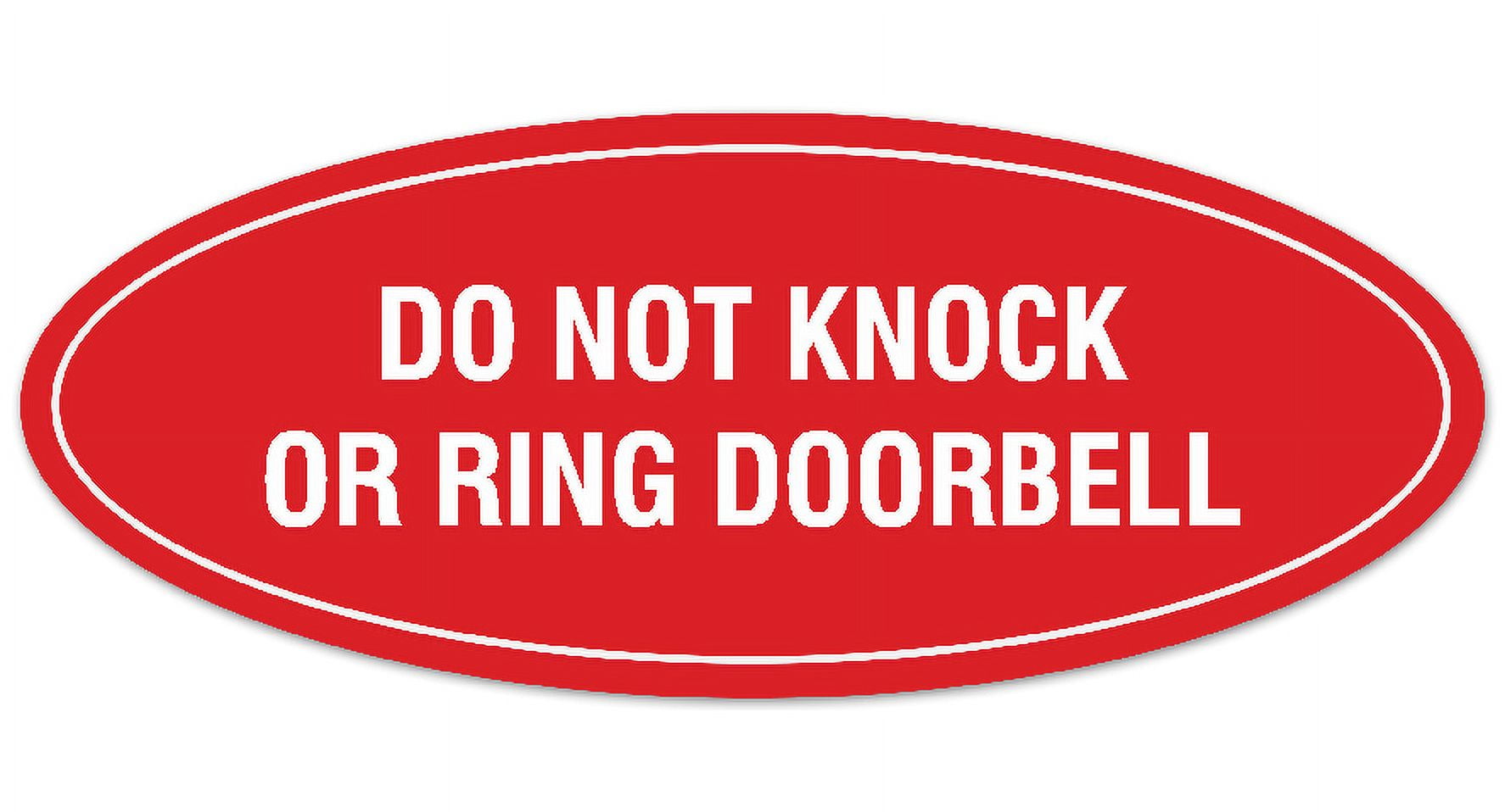 Signs ByLITA Oval DO NOT KNOCK OR RING DOORBELL Sign - Laser-Engraved ...