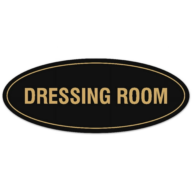 Signs ByLITA Oval DRESSING ROOM Sign - Laser-Engraved Lettering ...