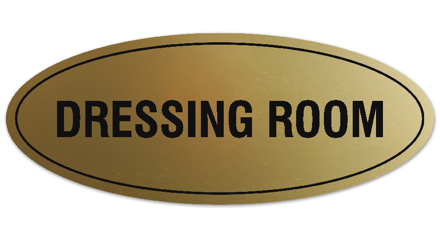 Signs ByLITA Oval DRESSING ROOM Sign - Laser-Engraved Lettering ...