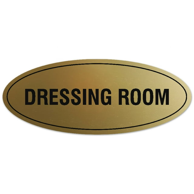Signs ByLITA Oval DRESSING ROOM Sign - Laser-Engraved Lettering ...