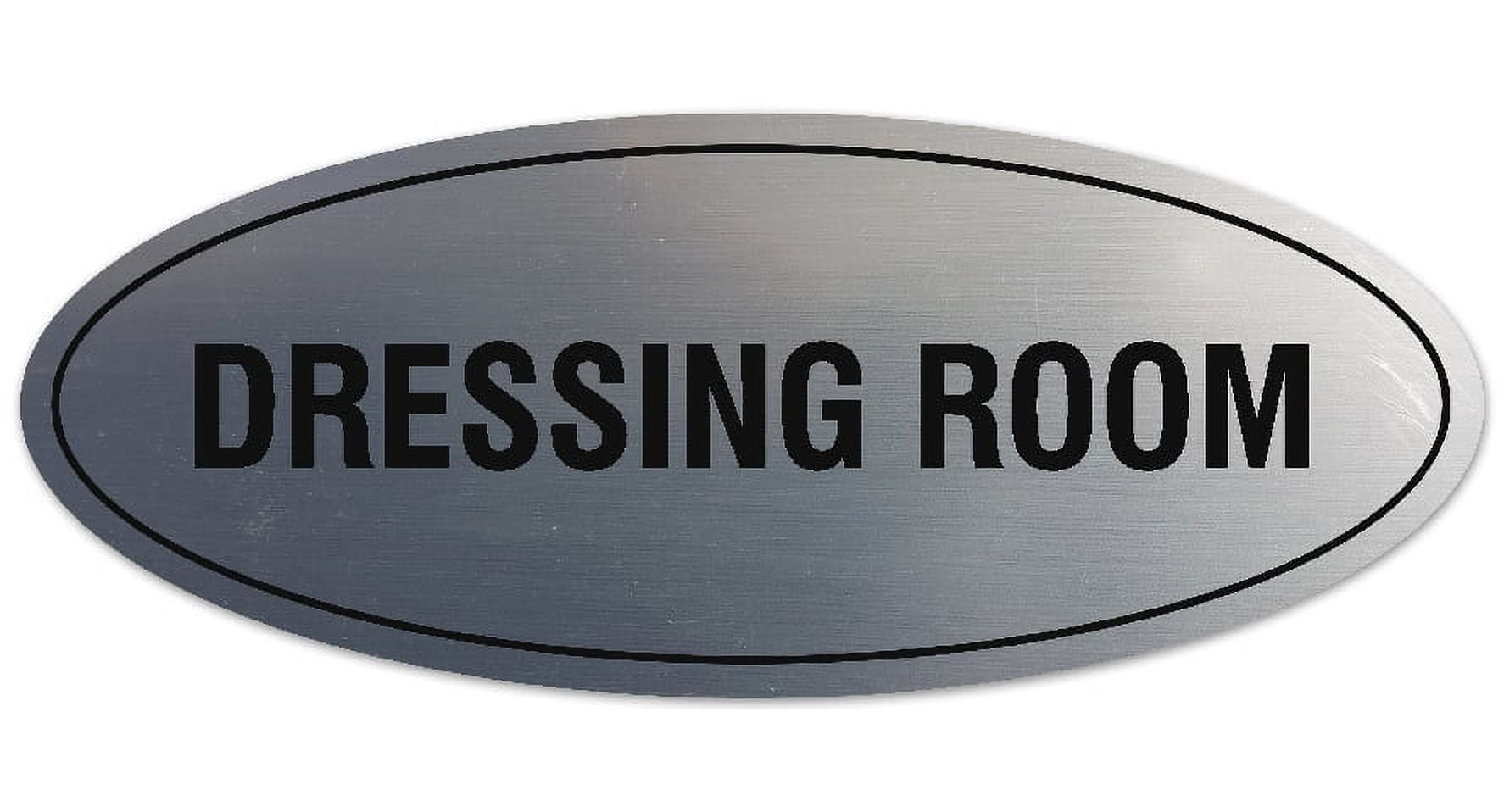 Signs ByLITA Oval DRESSING ROOM Sign - Laser-Engraved Lettering ...